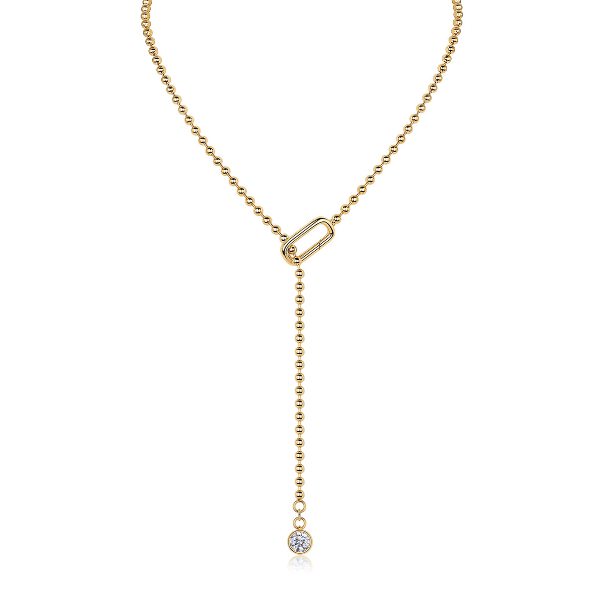 1 Carat Moissanite Tassel Sterling Silver Necklace | Luxury Jewelry ...